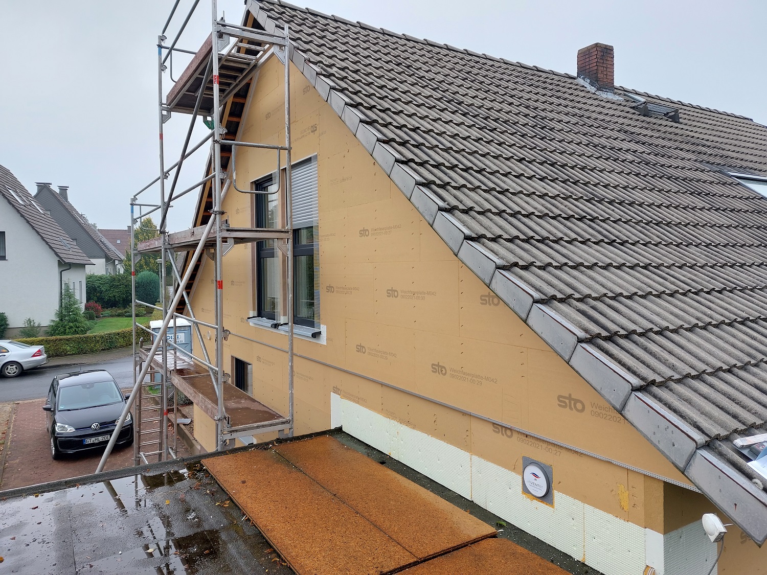 Fassadensanierung und Fenstertausch (Okal-Haus) in Werther - Zimmerer ...